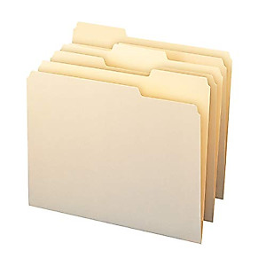 Smead File Folder, 1/3-Cut Tab, Letter Size, Manila, 100 per Box (10381)