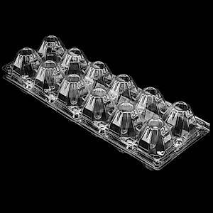MANCHAP 80 Pack 12 Grids Clear Egg Cartons, Plastic Egg Cartons Bulk, Empty Chicken Egg Tray Holder for Family Pasture, Agricultural Market, Each Holds 1 Dozen Eggs