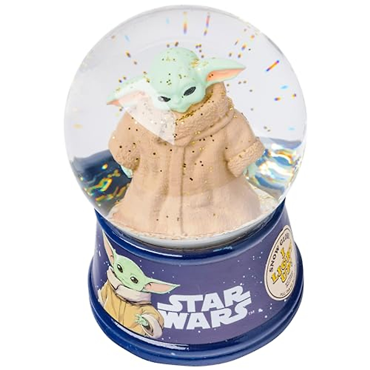 Silver Buffalo Star Wars The Mandalorian Child Light Up Snow Globe, 100mL
