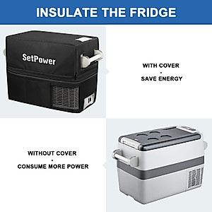 Setpower Insulated Protective Cover for AJ40 or AJ50 Portable Refrigerator Freezer, suitable for AJ40 AJ50 Both, Flexible Model