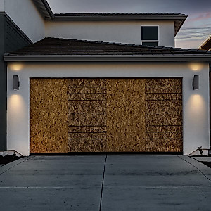 mirrea Modern Outdoor Porch Light Patio Light in 2 Lights with Aluminum Rectangular Tube and Tempered Glass Cover Waterproof Wall Sconce 2 Pack (Matte Black)