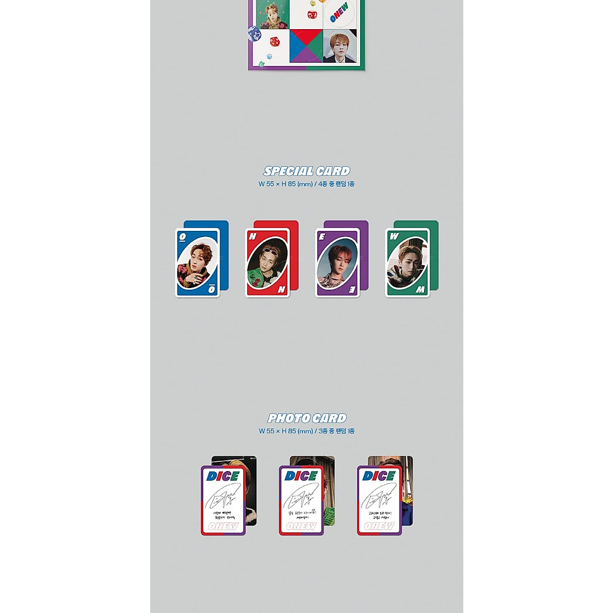 Shinee ONEW DICE 2nd Mini Album PhotoBook 2 Version Set CD+1p Poster+80p PhotoBook+1ea Sticker+1p Special PhotoCard+1p PhotoCard+Tracking Sealed