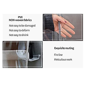 IGOYDD Hanging Handbag Purse Organizer for Closet, Purse Storage for Family Closets & Dorm Room with 8 Easy Access Clear Pockets, Foldable, Washable, 2 Pack, Gray