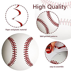 42 Pcs Baseball Hanging Swirls Decorations Baseball Birthday Party Streamers Wall Ceiling Hanging Spirals Baseball Party Decorations Supplies