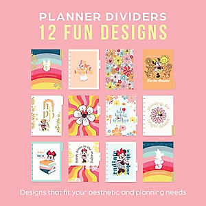 Happy Planner Disney 12-Month Teacher Planner, July 2023–June 2024, Daily, Weekly, and Monthly Disc-Bound Pages, Vertical Layout, Sunny Minnie Theme, Classic Size, 7 Inches by 9 1/4 Inches