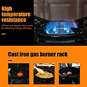 Hemoton Cast Iron Wok Support Ring Cooktop Range Pan Holder Stand Stove Rack Milk Pot Holder Kitchen Gas Stove Rack Accessories (Black)
