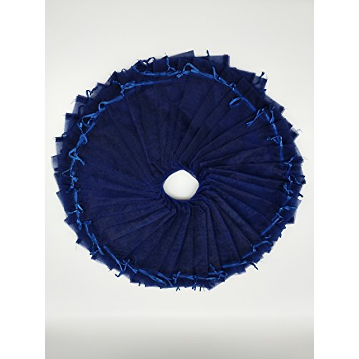 Ankirol 50pcs Large Sheer Organza Favor Bags 6.6x9'' Jewelry Candy Gift Bags Mini Bottle Wine Bags Samples Display Drawstring Pouches (Navy Blue)