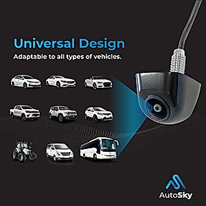 AutoSky Back up Camera Metal OEM Style housing Rear View Camera IP69 Waterproof Night Vision HD and Ultra Wide Angle Backup Camera for Car Backup Camera for Truck Car SUV RV or Van
