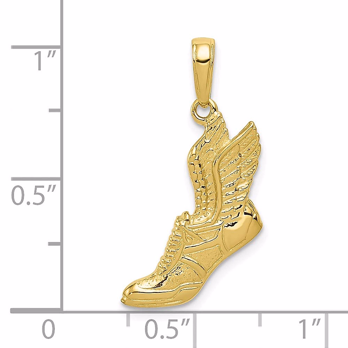 BillyTheTree Jewelry 10k Yellow Gold Polished Running Shoe Pendant 10C2660
