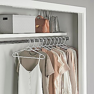 neatfreak! 10 Pack Non-Slip Clothes Hanger, White and Grey
