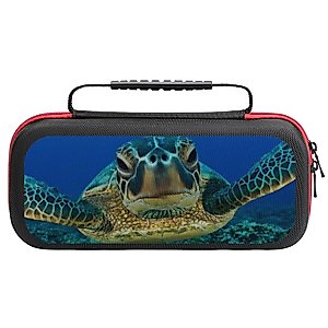 Huge Sea Turtle Travel Carrying Case Game Bag for Nintendo Switch Console Accessories Holds 20 Game Card Bag