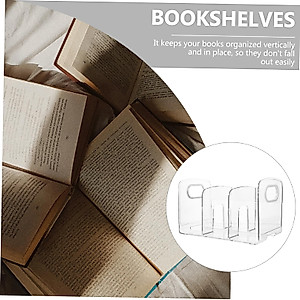 NOLITOY Exquisite Book Organizer Acrylic File Organizer Study Book Ends Bookends Exquisite Book Holders Crafted Book Ends Decorative Book Ends Books Desktop Book Stand Plastic Student
