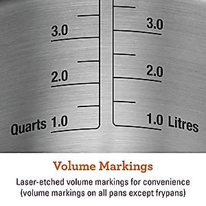 Breville Clad Stainless Steel Saute Pan / Frying Pan / Fry Pan with Lid - 3.5 Quart, Silver