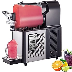 VEVOR Commercial Slushy Machine, 3L Single Bowl Slush Drink Maker, 290W Frozen Drink Machine with Temperature Preservation, Stainless Steel Home Slush Frozen Drink Machine Automatic Clean, Black
