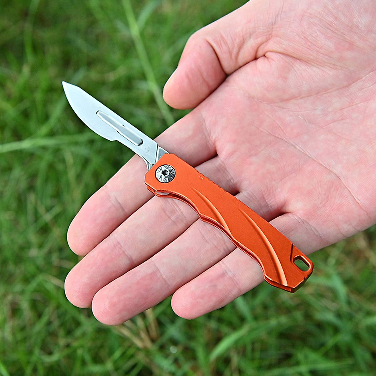 YUANJS Folding Knife,Mini Folding Knife with Blades Replacement Portable Pocket Key Knife for Outdoor Camping