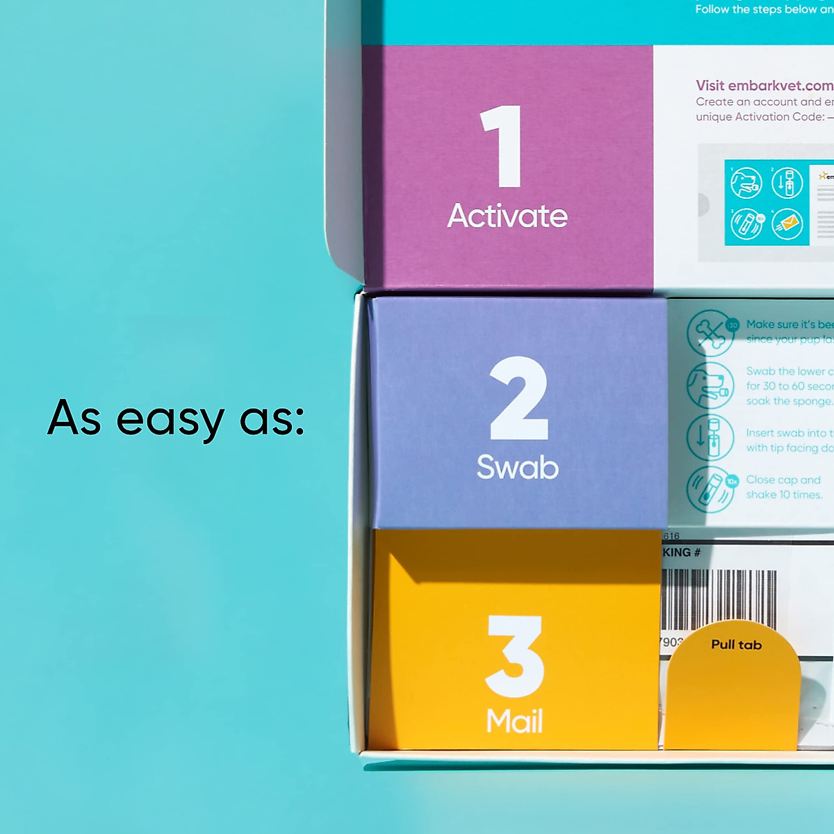 Embark Purebred Kit - Dog DNA Test - Health, Traits, Genetic Diversity Score (COI), Breed Confirmation