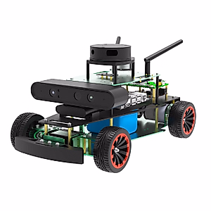 Yahboom Jetson Nano 4GB SUB AI Professionally Programmable Ackerman Steering Structure ROS2 Robot Kit for Adults Python C+ Language(R2 Standard Ver with Nano SUB)