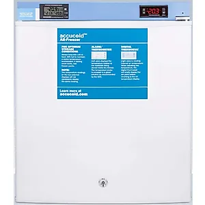 Summit Appliance Summit FS24LMED2 Accucold MED2 19 Inch Wide 1.4 Cu. Ft. Free Standing Medical Freezer with Digital Display and Door Lock