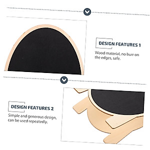 Alasum 2Pcs Small Blackboard Place Square Mini Blackboard Signs Garden Labels Double Sided Blackboard Plant Signs Kids Creative Graffiti Chalkboards Dual Purpose Ornaments Office Wooden