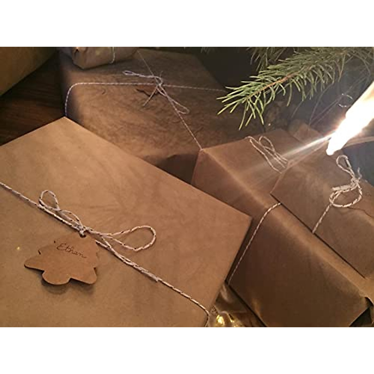 328 Feet Cotton Bakers Twine String,Gold Twine String,Gift Wrapping Holiday Twine Wedding Twine Cotton Cord Rope Gold Metallic