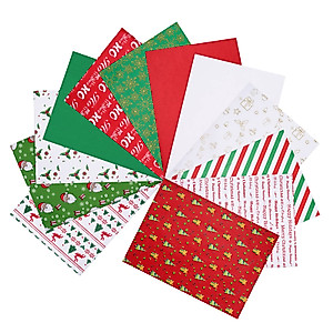 Blisstime Christmas Tissue Paper, 180 Sheets 19.7" x 19.7" Xmas Wrapping Paper in 12 Different Designs Christmas Series Tissue Paper Bulk for Gift Wrapping Wine Bottles DIY Crafts Decor