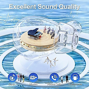 True Wireless Earbuds Bluetooth 5.3 Headphones with Charging Case, 48Hrs Playtime Stereo in-Ear Earphones Built-in Mic for iPhone Android Cell Phone HD Call, Lightweight White Ear Buds