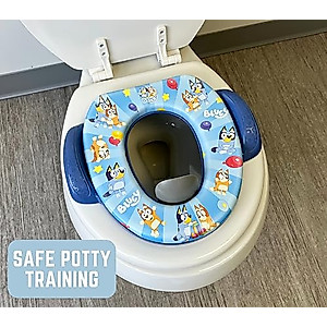 Bluey Soft Potty Seat - Potty Training Toilet Seat, Soft Cushion, Baby Potty Training, Safe, Easy to Clean
