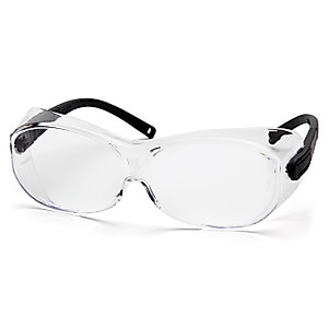 Pyramex OTS XL Safety Eyewear Black Temples Clear Lens