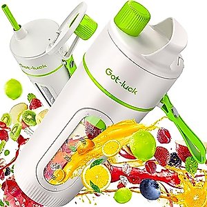 Small Blender for Shakes and Smoothies with 340ml Mini Portable Blender Cup and Travel Lid, BPA-Free Personal Blender for Smoothies with Durable 6 Stainless Steel Blades, USB Rechargeable Fresh Fruit Juicer for Kitchen, Travel, Gym & Office