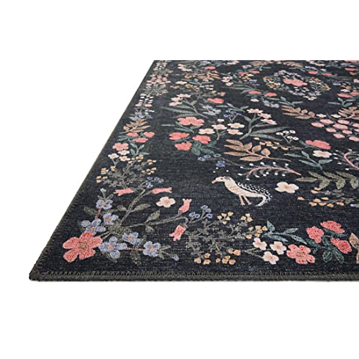 Loloi Rifle Paper Co. x Maison Collection MAO-04 Tuileries Black 18" x 18" Sample Rug