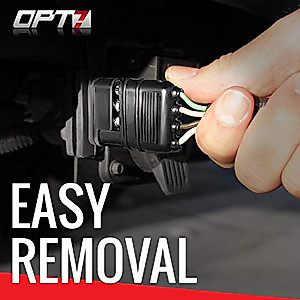 OPT7 Weatherproof 4-Pin Tow Y Splitter Connector Adapter for Truck Tailgate - Perfect for Trailers, Accessory Lighting, Towing, Safety Lighting