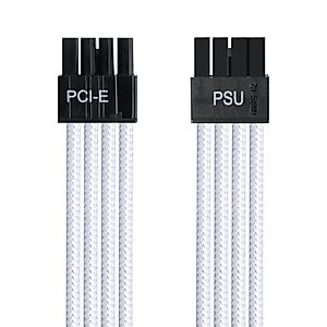 OUCAXIA PSU 8 Pin to 6+2 Pin PCIE Sleeved Cable, Male to Male GPU Cable for Seasonic Focus Prime ASUS ROG Thor Strix Modular Power Supply (65cm)