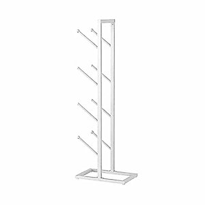 GRRICEPL Modern Metal Sports Ball Storage Rack, Basketball Ball Storage Rack Ideal for Gym,Garage Or Indoor Use Sports Equipment Storage Organizer (Color : White, Size : 40x25x115cm)