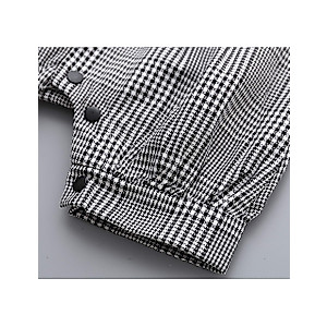 HeMarIsle Baby Boy Gentleman White Shirt Bowtie Tuxedo Onesie Jumpsuit Overall Romper（0-18M） … (Black&Plaid, 60(0-3 Month))