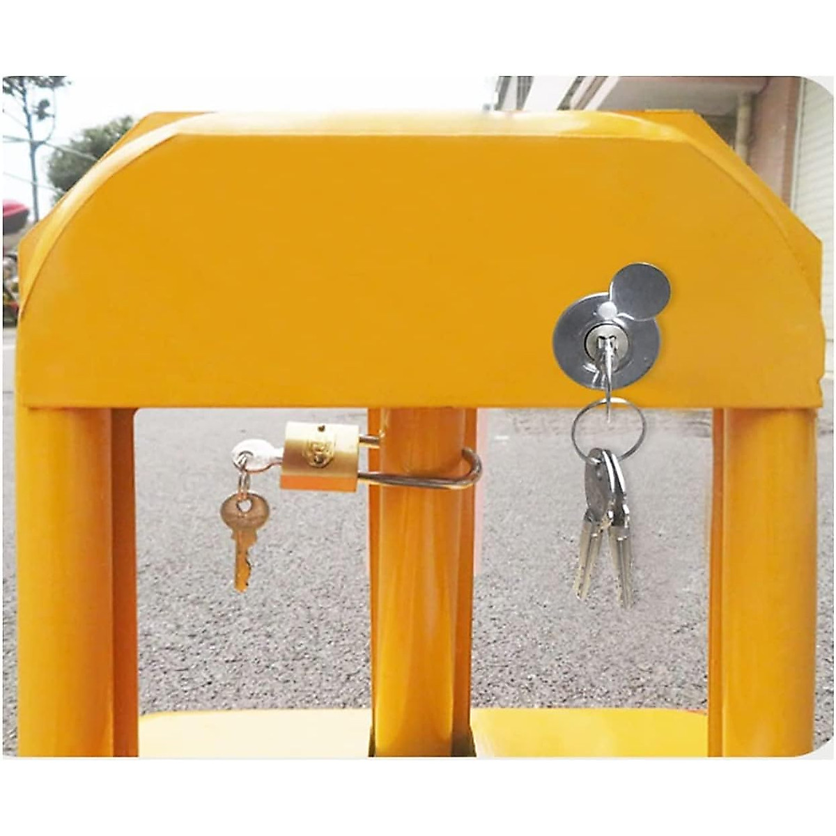 OUSIKA Parking Post, Parking Barrier, for Parking Lot Parking Blocker, Parking Space Lock,Parking Space Lock, Parking Pile Parking Space Lock Parking