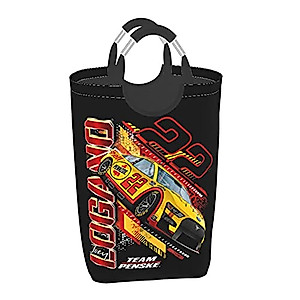 Joey Logano 22 Large Laundry Basket Laundry Hamper Bag Washing Bin Clothes Bag Collapsible Tall with Handles Waterproof Bathroom College Essentials Storage for College Dorm, Family