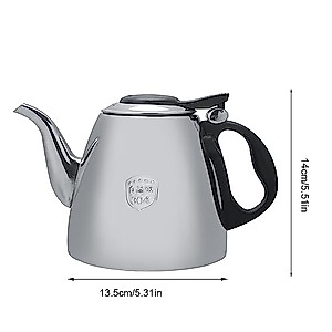 Tea Kettle Stovetop, 1.2l 1.5L Stainless Steel Stove top Teapot Tea Coffee Pot Kettle Heat Resistant Handle (1.2L)
