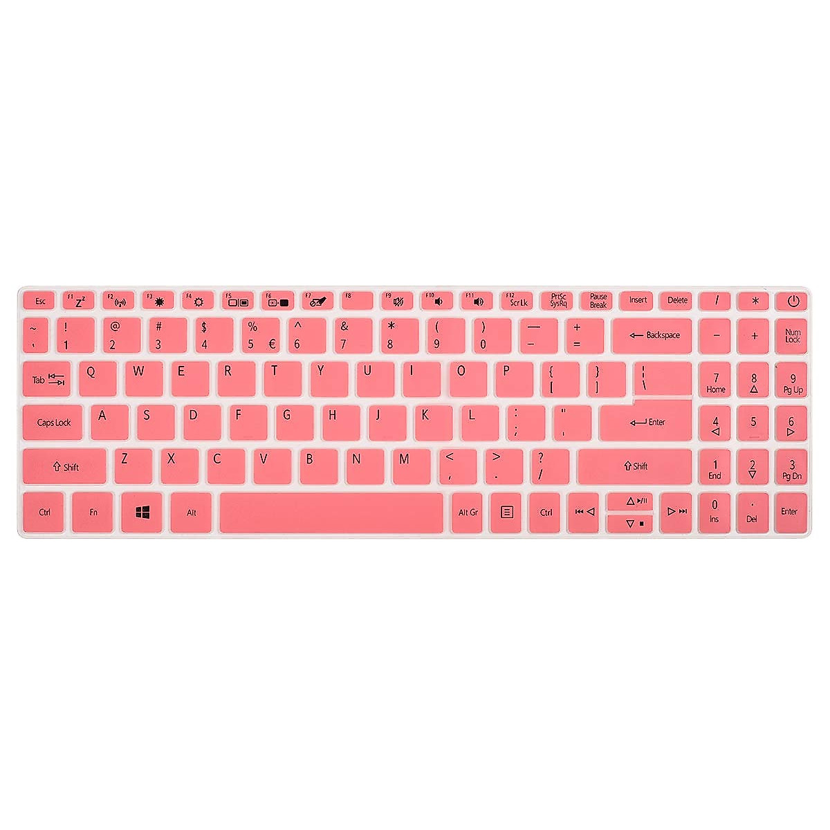 Keyboard Cover Skin for 15.6" Acer Aspire 3 A315-54 A315-55 A315-56 A315-57 A315-58, Acer Aspire 5 Slim 15.6 inch A515-45 A515-56 A515-46 A515-43 A515-54 A515-54G A515-55 A515-55T/55G, Pink