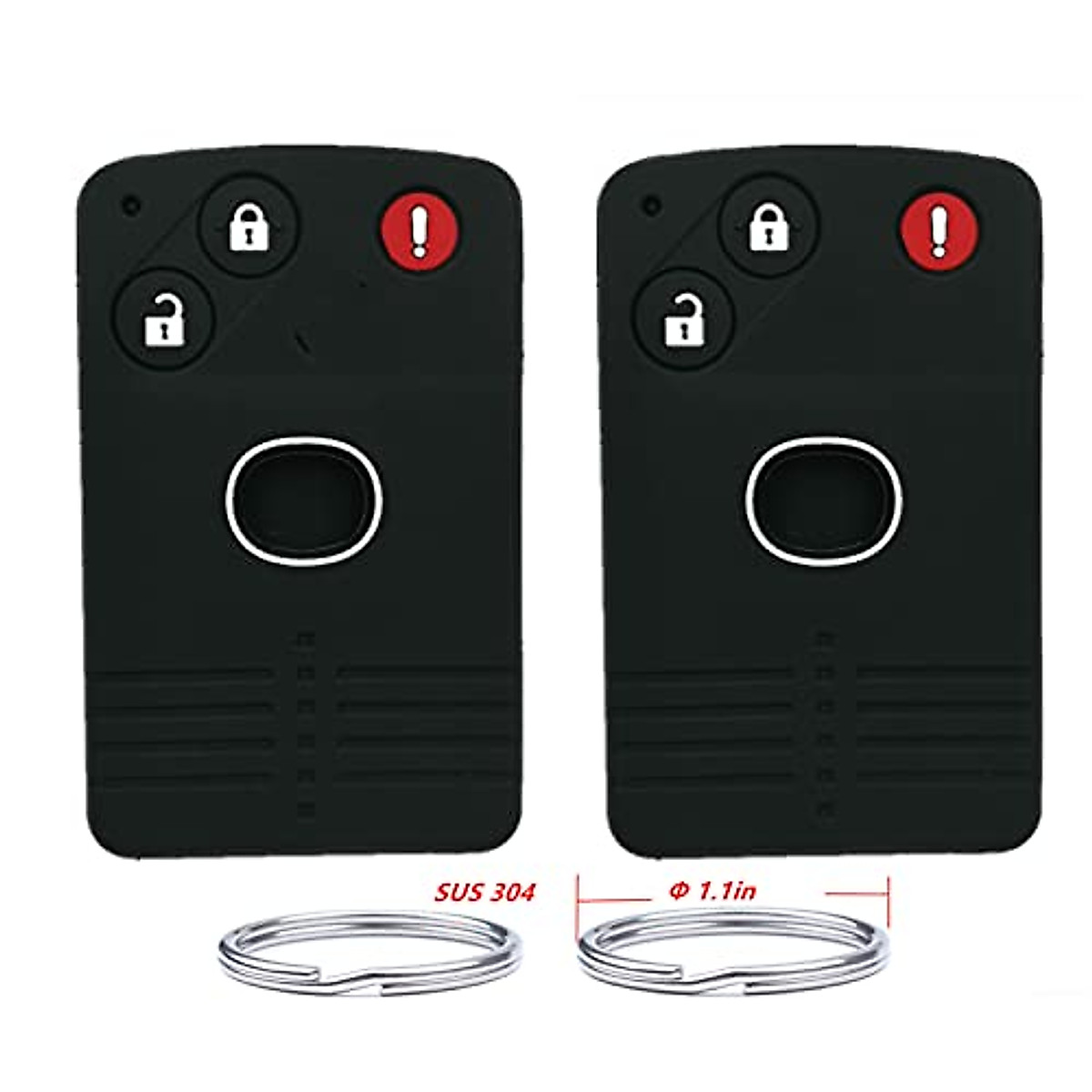 KAWIHEN Silicone Key Fob Cover Compatible with 2006 2007 Mazda 6 2007-2011 Mazda CX-7 CX-9 Key Fob Case BGBX1T458SKE11A01 /TDY2-67-5RYA / NFY7-67-5RYB /EGY3-67-5RY /662F-SKE12501