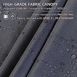 MUPATER 10'x 13' Aluminum Outdoor Pergola Gazebo with Sun Shade Canpony, Premium Pergola Garden Shelter with Retractable Canopy for Garden Porch Backyard,Grey