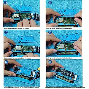 Veanic Replacement Joystick Analog Thumb Stick Repair Kit for Nintendo Switch/Switch OLED Model/Switch Lite Joy-Con Controller - Include Y1.5, Cross Screwdriver, Pry Tools + 2 Thumbstick Caps