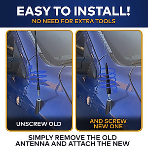 𝐁𝐮𝐥𝐥𝐞𝐭 Style Antenna Mast for Nissan Titan S SV PRO-4X SL Platinum 2004-2021 Black Automotive Antenna Replacement for Cars, Trucks & SUV Radio Compatible - Car & Truck Exterior Accessories 4.25'