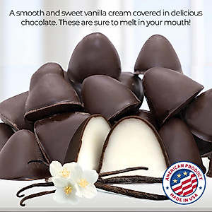 Zachary Old Fashioned Vanilla Creme Drops, Pack of 3 (6.5 oz each) - Old Fashioned Chocolate, Nostalgia, Vintage Chocolate, Holiday, Christmas Candy, Chocolate Drops, Zachary Chocolates - Comes in Munch Mania Packaging!