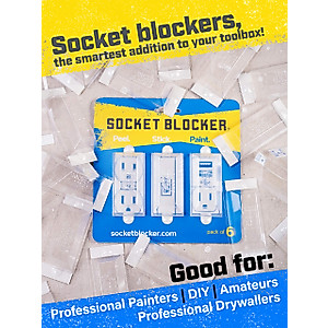 Socket Blocker – The Smarter Outlet Cover for Drywall & Painting – Better Than Tape for Remodeling & DIY Projects - 30 Pack