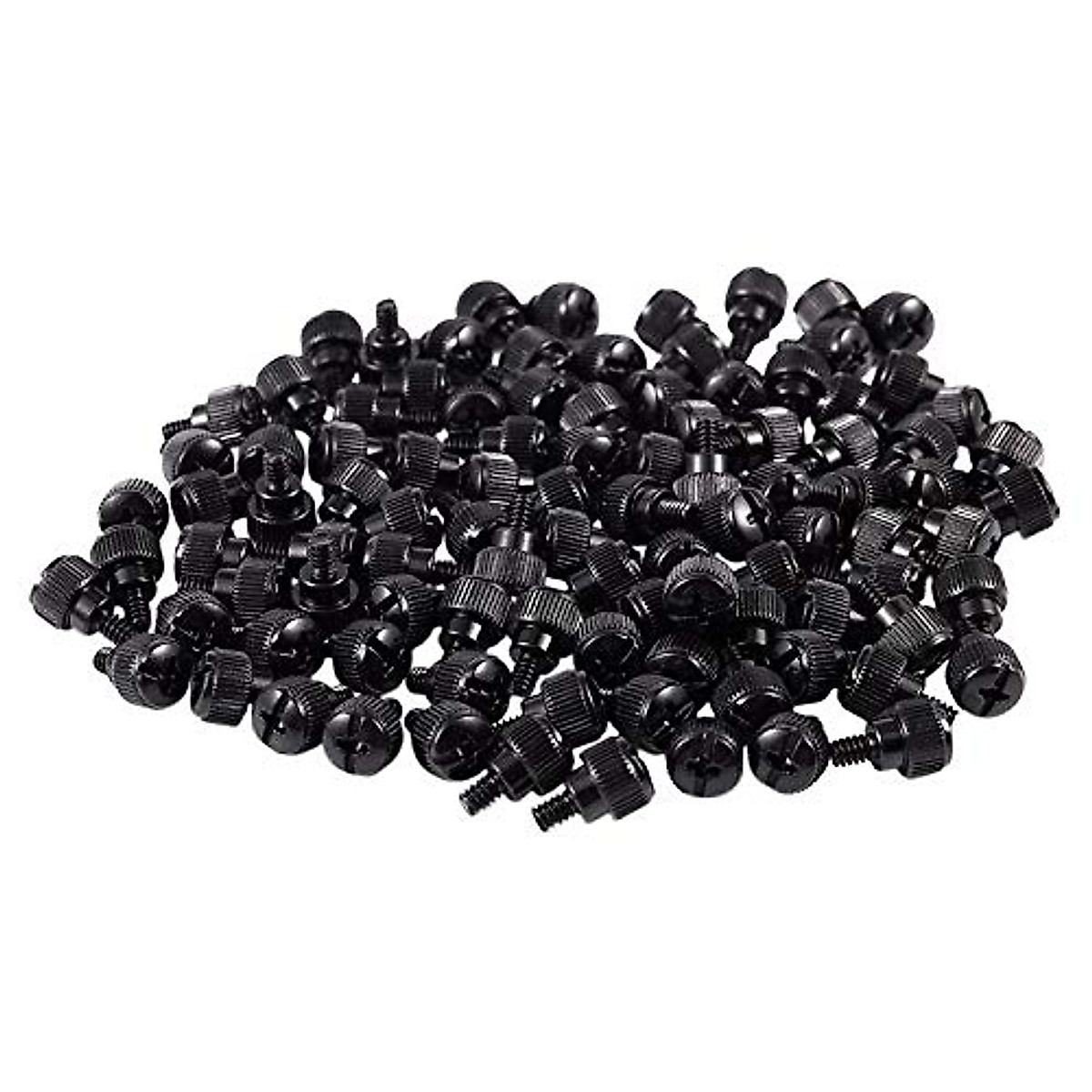 6# 32x6mm Desktop for Computer PC Case Chassis Thumb Screws Black 100 Pcs - (Black) SCRW-024456