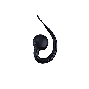 KS K-STORM CLS1110 Walkie Talkie Earpiece Headset Compatible with Motorola Radio CP200, RDM2070D, CLS1413, HKLN4604, PU Material, Black