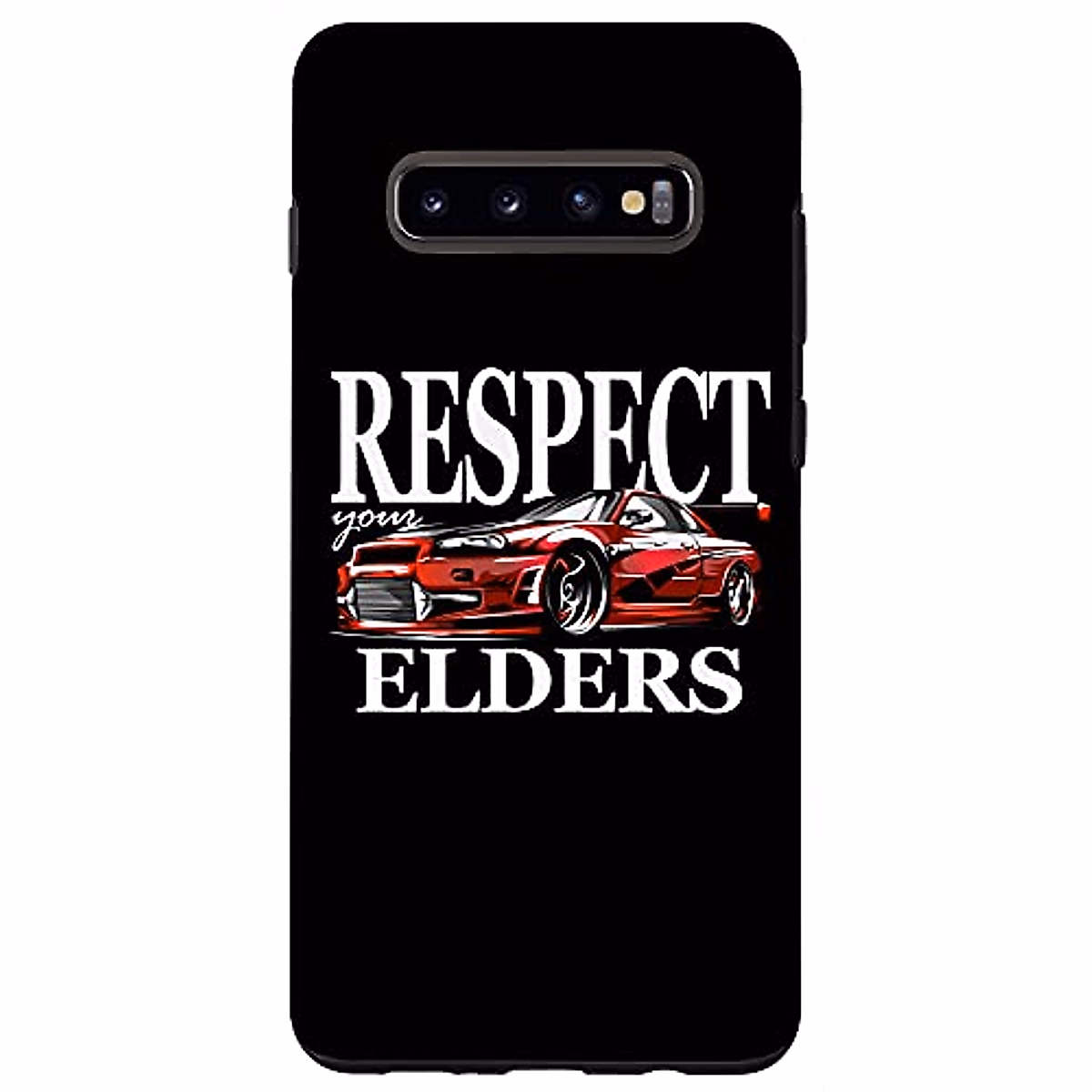 Galaxy S10+ Retro Racer Respect Your Elders, Mens Vintage Tuner Car Case