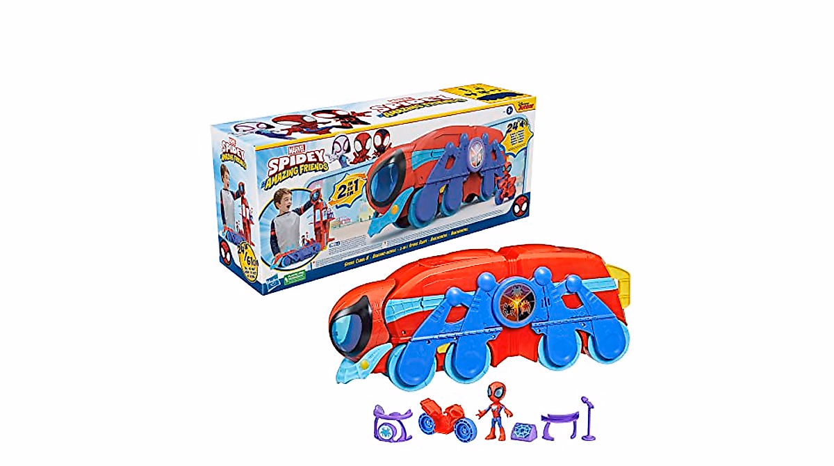 Marvel Spider Crawl-R 2-in-1 HQ Playset for Kids | Lights & Sounds
