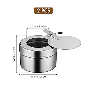 Cabilock 8 Pcs Fuel Holder Can Cover Chafing Chafer Heat Fuel Can Mini Stoves Buffet Server Warming Trays for Buffets Stereo Cans Fuel Cans Utensil Holder Alcohol Stove Suite Food