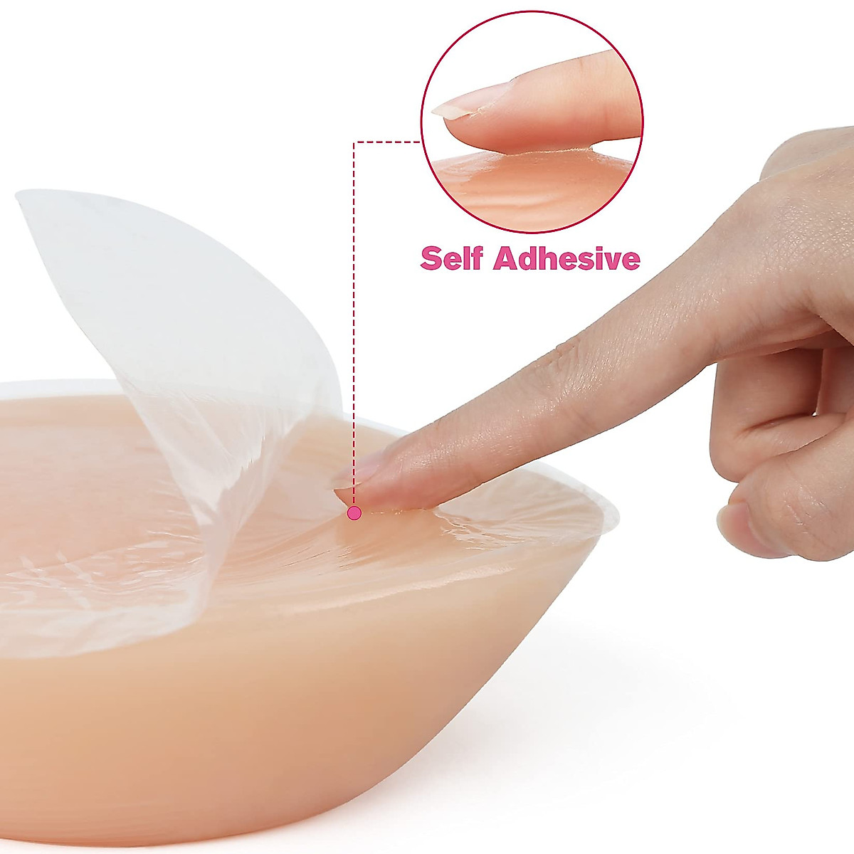 Vollence A Cup Self Adhesive Triangle Silicone Breast Forms Fake Boobs Mastectomy Prosthesis Crossdresser Transgender Bra Pad Enhancers